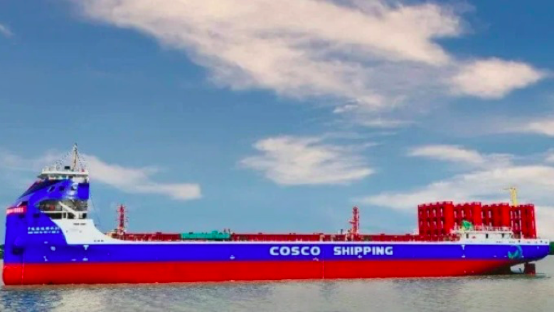 COSCO Shipyard Launched a Container Ship with Electric Propulsion